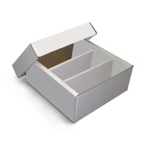 1500 card storage box - collecting trading and gaming cards, basketball, football, baseball, game and other cards with dividers and cover lid. (1-pack)