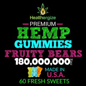 2PACK Hemp Gummies-Fresh Fruity Bears and Delicious Hemp Gummy Peach-for Sleep, Calm and Relax-Inflammation Natural Hemp Party-Made in USA