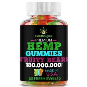 2PACK Hemp Gummies-Fresh Fruity Bears and Delicious Hemp Gummy Peach-for Sleep, Calm and Relax-Inflammation Natural Hemp Party-Made in USA