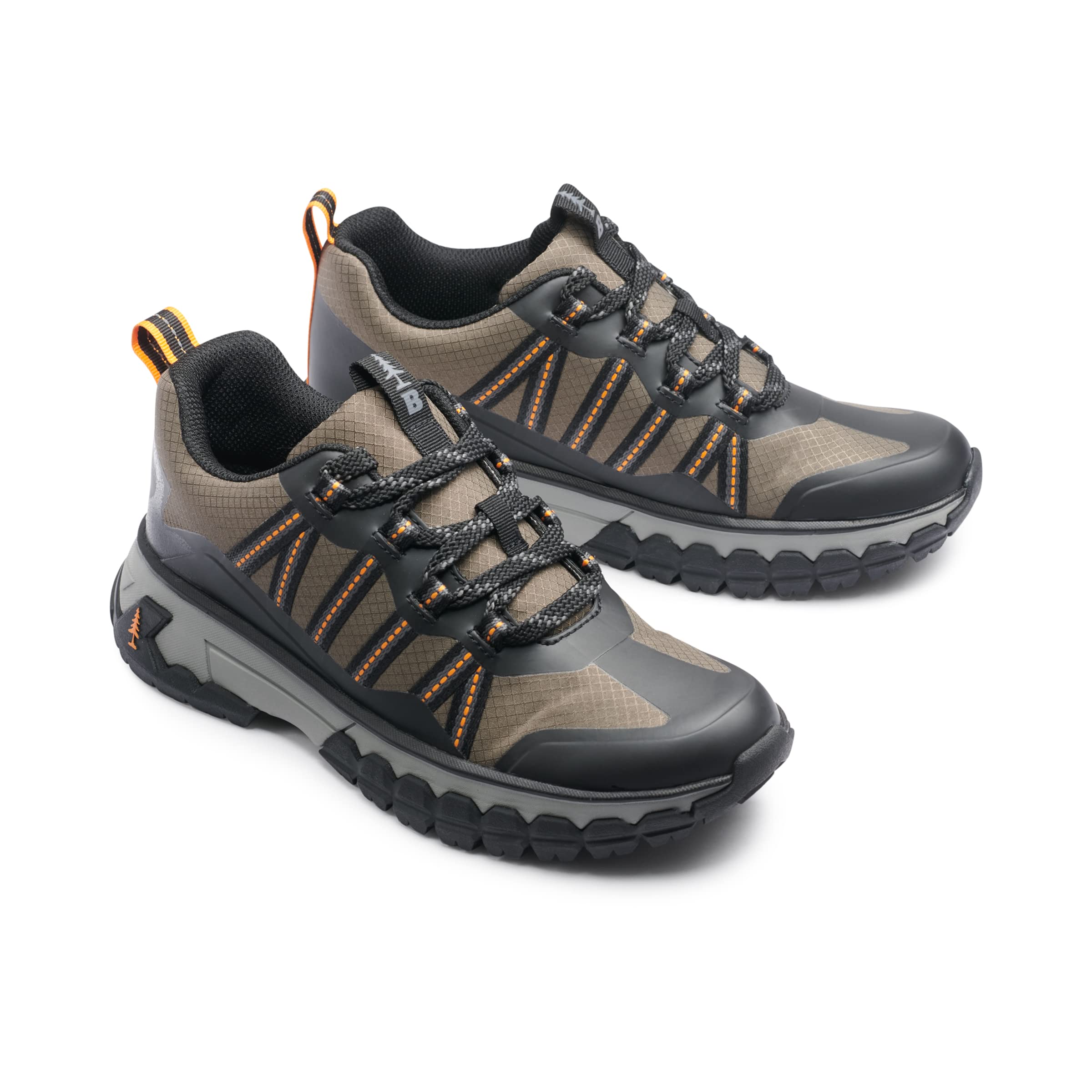 BASS OUTDOOR Women’s Peak Webbing Hiking Shoes – Lace-Up Trail Sneakers, WALNUT, 8