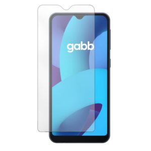 gabb authentic phone plus screen protector - set of 2, tempered glass, shield, thin, easy install, hd clarity, touch response, smart phone accessory, also compatible with samsung a10e