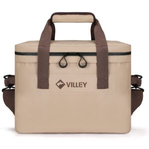 villey 20l insulated cooler bag with padded top handle, removable shoulder strap, and sufficient capacity for 30 cans of 12 oz drinks