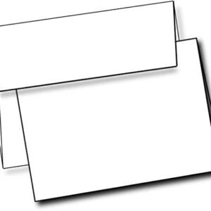 Heavyweight White Blank Cards With White Envelopes 4.25"x5.5" Greeting Cards Blank Cards And Envelopes Printable Note Cards With Corresponding Envelopes (25 Pack)