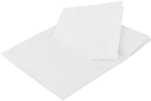 Heavyweight White Blank Cards With White Envelopes 4.25"x5.5" Greeting Cards Blank Cards And Envelopes Printable Note Cards With Corresponding Envelopes (25 Pack)