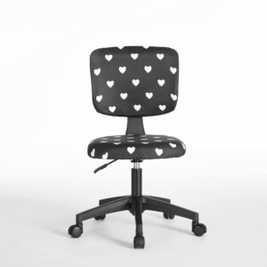 urban lifestyle black and white hearts swivel office chair