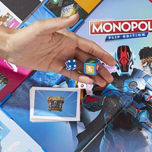 Hasbro Gaming Monopoly Flip Edition: Fortnite Board Game for Ages 13 Game Inspired by Fortnite Video Game, Board Games for Teens and Adults, 2-4 Players