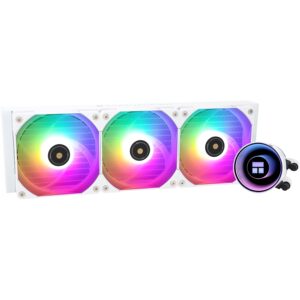 thermalright frozen notte 360 white argb water cooling cpu cooler, 360 cpu cooler specifications, 3×120mm pwm fans, s-fdb v2 bearings, suitable for amd/am4, intel lga 1700/1150/1151/1200/2011/2066