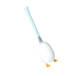 alipis car accessories cute duck toilet brush with holder toilet bowl scrubber handle soft cleaning brush bathroom cleaning tool toilet supplies for hotel home office blue carpet cleaner