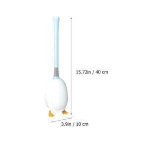 Alipis Car Accessories Cute Duck Toilet Brush with Holder Toilet Bowl Scrubber Handle Soft Cleaning Brush Bathroom Cleaning Tool Toilet Supplies for Hotel Home Office Blue Carpet Cleaner