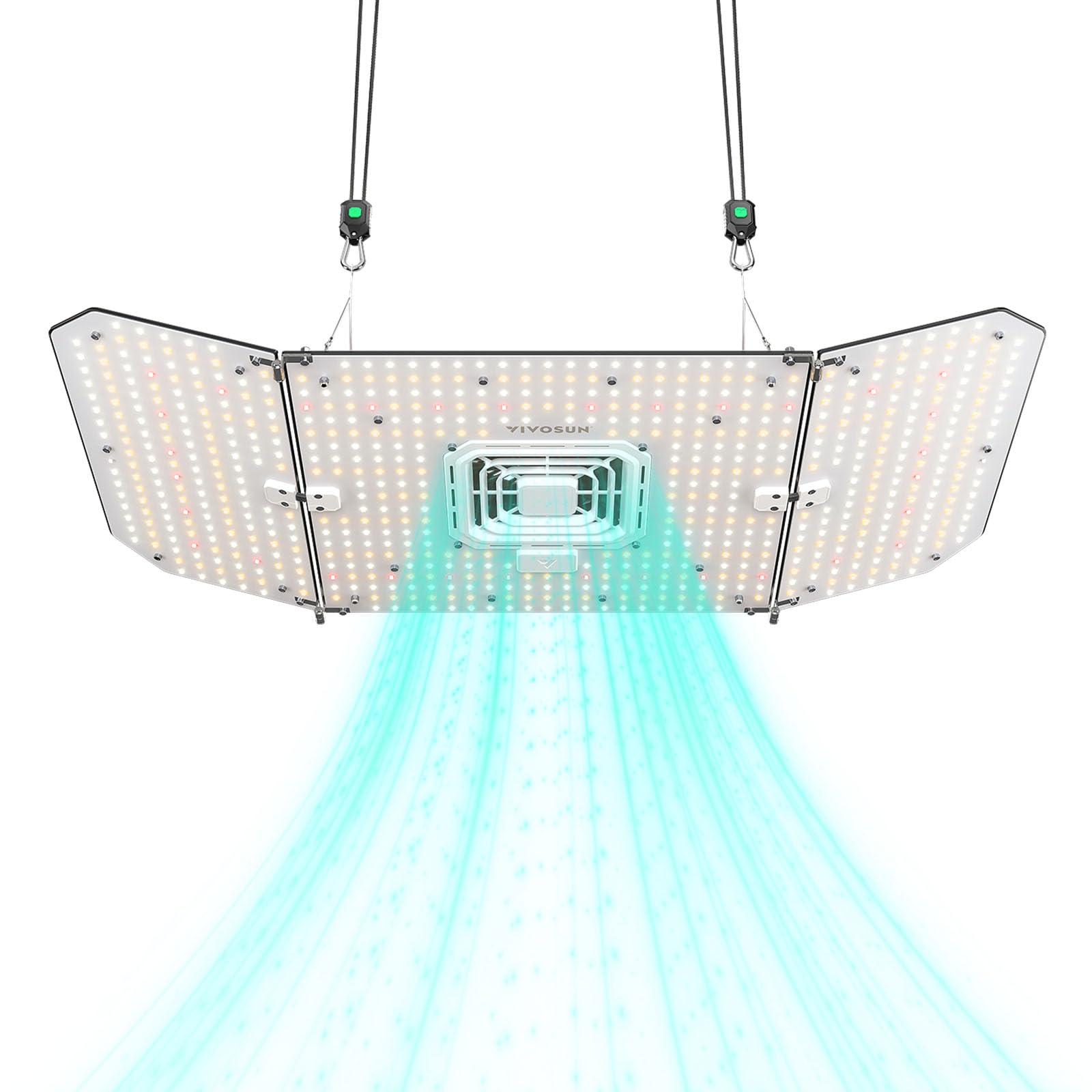 VIVOSUN AeroLight Wing AW200SE, LED Grow Light 200W with Integrated Circulation Fan, Compatible with App, Used with Growhub Controller E42A/E25 to Achieve More Functions for 4x2/3x3 Grow Tent