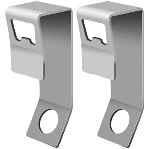 omoojee cooler lock bracket, 2 pack with bottle opener, tie down kit made of durable stainless steel, compatible with yeti/rtic coolers