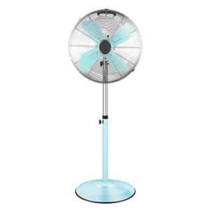 infinipower 16 inch high velocity stand fan, adjustable heights, 75°oscillating, quality made fan with 3 settings speeds, heavy duty metal for industrial, commercial, residential, color: green