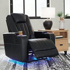 Signature Design by Ashley Center Point Urban Faux Leather Tufted Zero Wall Recliner, Black