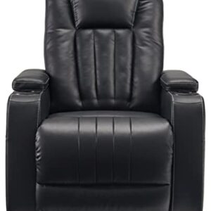 Signature Design by Ashley Center Point Urban Faux Leather Tufted Zero Wall Recliner, Black