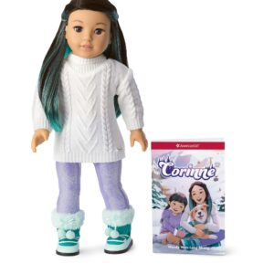 American Girl Corinne Tan Girl of the Year 2022 18-inch Doll and Book with Sweater, Leggings, and Boots, For Ages 8+