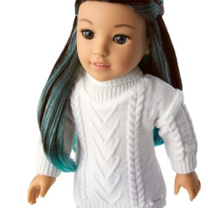 American Girl Corinne Tan Girl of the Year 2022 18-inch Doll and Book with Sweater, Leggings, and Boots, For Ages 8+