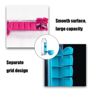 DHinkyoung 2 in 1 Pill Box Cup 7 Days Planner Travel Pill Organizer Drinking Cup Portable Pill Organizer Water Bottle 600 ML Detachable Water Bottle with Medicine Box for Family Travel Work