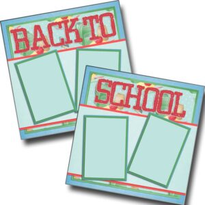 back to school - premade scrapbook pages - ez layout 6224