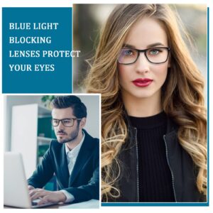 ZONLON 6 Pack Reading Glasses for Women Men, Spring Hinge Eyeglasses Blue Light Blocking Anti Eyestrain Computer Readers (6 Mix C1, 0.00, multiplier_x)