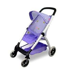 baby doll stroller for 18 inches american girl dolls with multi function. (da422-purple)…