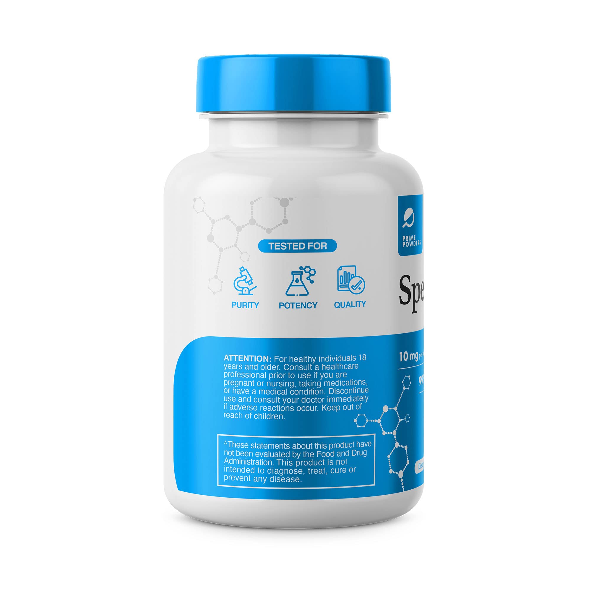 Prime Powders Spermidine Capsules 𝗚𝗟𝗨𝗧𝗘𝗡 𝗙𝗥𝗘𝗘 99% Concentration 100x More Potent than Wheat Germ Extract for Anti-Aging DNA Telomere Support