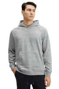 fabletics men's the postgame hoodie, sport, sweatshirt, pullover, external pocket, cozy fleece, s, grey heather