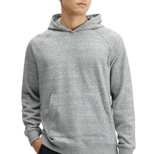 Fabletics Men's The Postgame Hoodie, Sport, Sweatshirt, Pullover, External Pocket, Cozy Fleece, S, Grey Heather