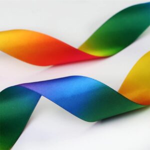 5 Yards/roll Satin Double-Sided Rainbow Ribbons Gift Wrapping DIY Handmade Christmas/New Year/Wedding Gift/Party Decor