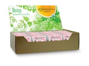 davidson's organics, moringa strawberry rose, 100-count individually wrapped tea bags