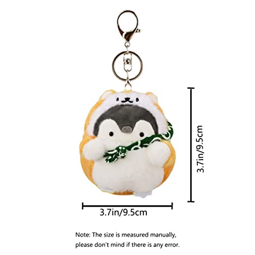 Vitaniya Cute Plush Keychains for Women Small Stuffed Animals,Corgi Penguin,Cute Key ring,Cute Keychains for Backpacks,Kawaii Animals,Christmas Gift.