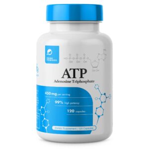 prime powders atp capsules - 120 capsules - 400mg per serving - adenosine triphosphate - boost energy endurance stamina