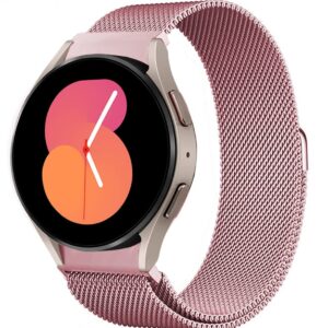 Milanese Bands for Samsung Galaxy Watch 6/5/4/7/FE Band 40mm 44mm/Classic 47mm 43mm 46mm 42mm Women/Men,Magnetic Loop Strap for Samsung Galaxy watch 5 Pro band 45mm,No Gap Metal Mesh Correa Wristband