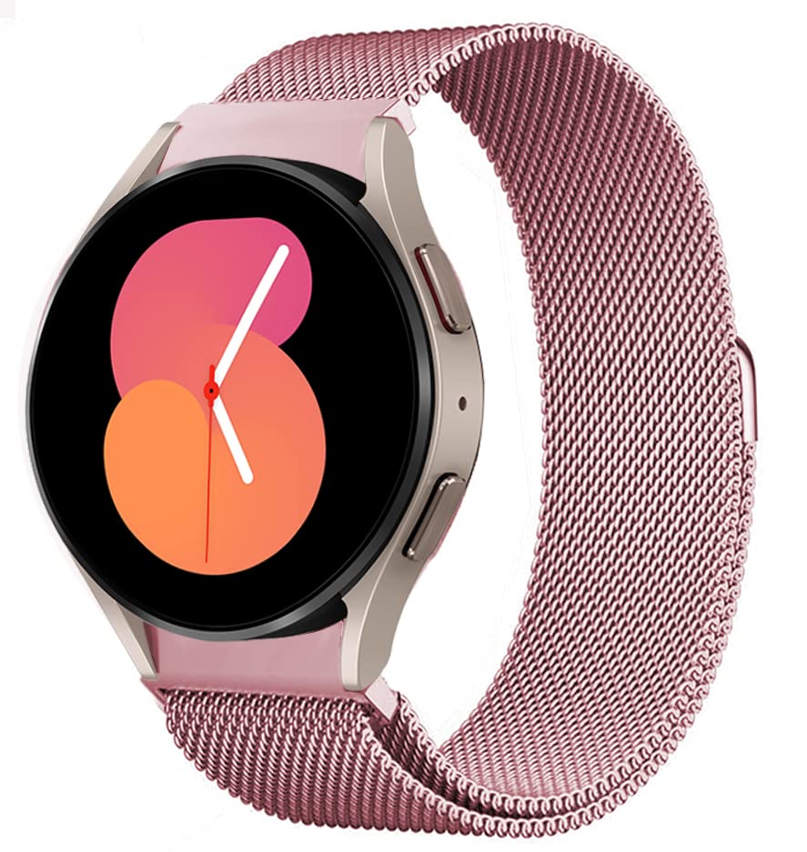 Milanese Bands for Samsung Galaxy Watch 6/5/4/7/FE Band 40mm 44mm/Classic 47mm 43mm 46mm 42mm Women/Men,Magnetic Loop Strap for Samsung Galaxy watch 5 Pro band 45mm,No Gap Metal Mesh Correa Wristband