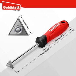 Goldblatt Grout Removal Tool with Replacement Carbide Tip - Professional Grout Cleaner, Caulking Remover, Scraper with Soft-Grip Handle, for Cleaning Floor Ceramic Tile Gaps, Tile Joints or Corners