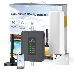 cell phone signal booster for rv | boosts 5g 4g lte for all u.s. carriers - verizon, at&t, t-mobile & more on band 2, 4, 5, 12, 13 and 17 | easy to setup | fcc approved