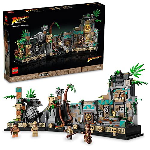 LEGO Indiana Jones Temple of The Golden Idol 77015 Building Project for Adults, Iconic Raiders of The Lost Ark Movie Scene, includes 4 minifigures: Indiana Jones, Satipo, Belloq and a Hovitos Warrior