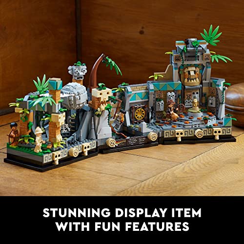 LEGO Indiana Jones Temple of The Golden Idol 77015 Building Project for Adults, Iconic Raiders of The Lost Ark Movie Scene, includes 4 minifigures: Indiana Jones, Satipo, Belloq and a Hovitos Warrior