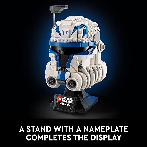 LEGO Star Wars Captain Rex Helmet Building Set, The Clone Wars Collectible Model for Adults, Star Wars Memorabilia, 75349