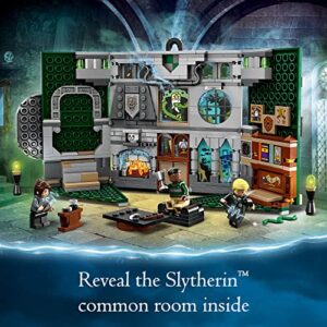 LEGO Harry Potter Slytherin House Banner Building Set 76410 - Hogwarts Castle Common Room Toy or Wall Display, Collectible Harry Potter Gift Idea for Boys, Girls and Kids with Draco Malfoy Minifigure