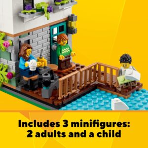 LEGO Creator 3 in 1 Cozy House Building Kit, Rebuild into 3 Different Houses with Family Minifigures & Accessories, DIY Building Toy Idea for Outdoor Play, Summer Toy for Boys & Girls Ages 8-11, 31139