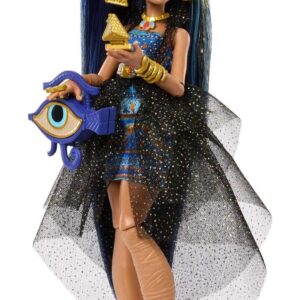 Monster High Monster Ball Doll, Cleo De Nile in Party Dress with Themed Accessories Including Scepter & Cupcakes