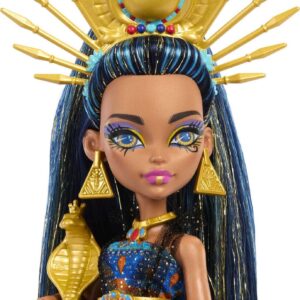 Monster High Monster Ball Doll, Cleo De Nile in Party Dress with Themed Accessories Including Scepter & Cupcakes