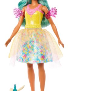 Barbie A Touch of Magic Fashion Doll, Teresa with Fantasy Outfit & Colorful Hair with Comb & Pet Accessories