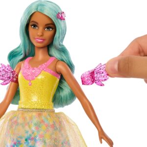 Barbie A Touch of Magic Fashion Doll, Teresa with Fantasy Outfit & Colorful Hair with Comb & Pet Accessories