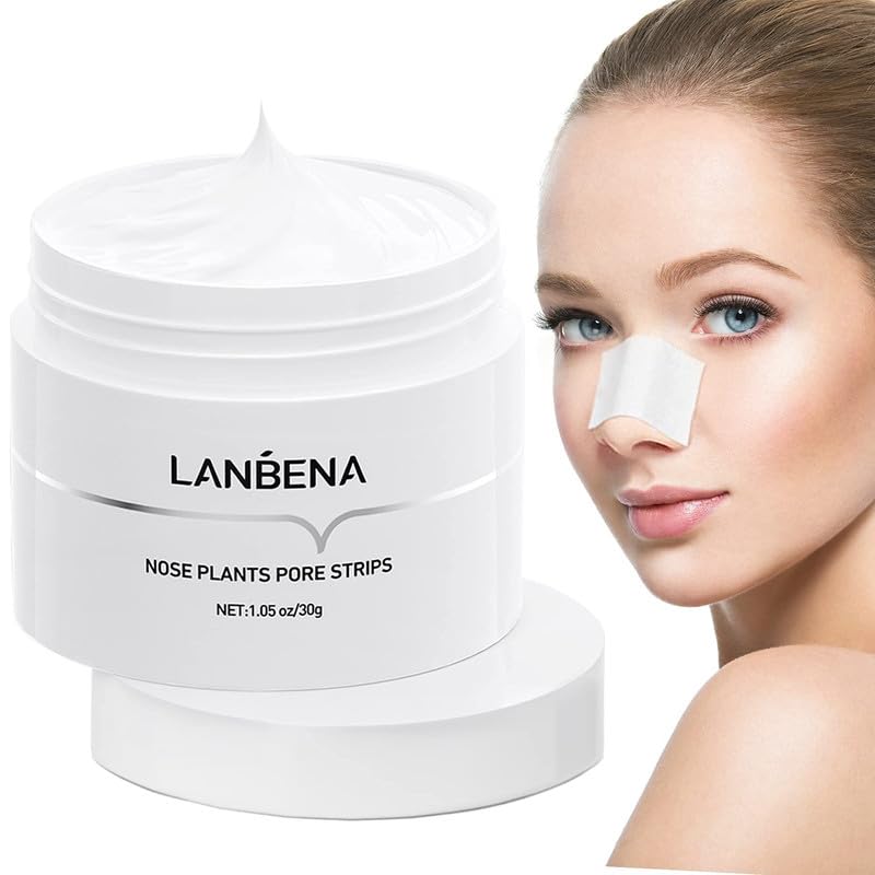 LANBENA Blackhead Remover, Nose Plants Pore Strips Deep Cleansing Peel off Mask & 60Pcs Nose StripsBlack Heads Remover from Face