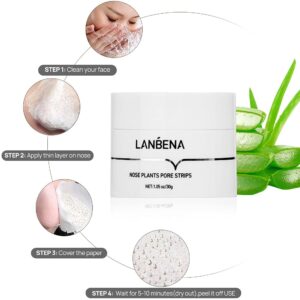 LANBENA Blackhead Remover, Nose Plants Pore Strips Deep Cleansing Peel off Mask & 60Pcs Nose StripsBlack Heads Remover from Face