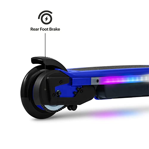 Jetson Echo X Kids Electric Scooter, Lava LED Light-Up Deck, Thumb Throttle, 80-Watt Motor, Up To 9 MPH, Run Time Up To 40 Minutes, Ages 8+, Blue, JECHOX-BLU