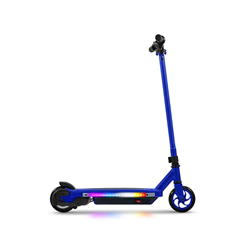 Jetson Echo X Kids Electric Scooter, Lava LED Light-Up Deck, Thumb Throttle, 80-Watt Motor, Up To 9 MPH, Run Time Up To 40 Minutes, Ages 8+, Blue, JECHOX-BLU