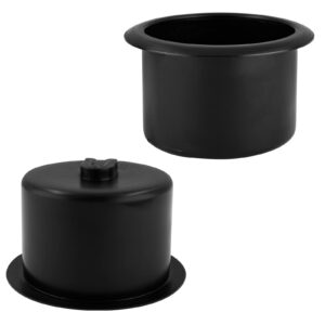 waziaqoc 2pcs recliner-handles cup holder, plastic cup holder replacement cup holder insert for sofa couch table rv car boat, black