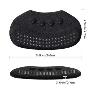 Back of Heel Cushion Pads, Adhesive Heel Grips Inserts for Boots, Loose Shoes Too Big, Reusable Heel Guards Liners for Women Men, Improve Shoe Fit,4PCS-Black+4PCS-Black